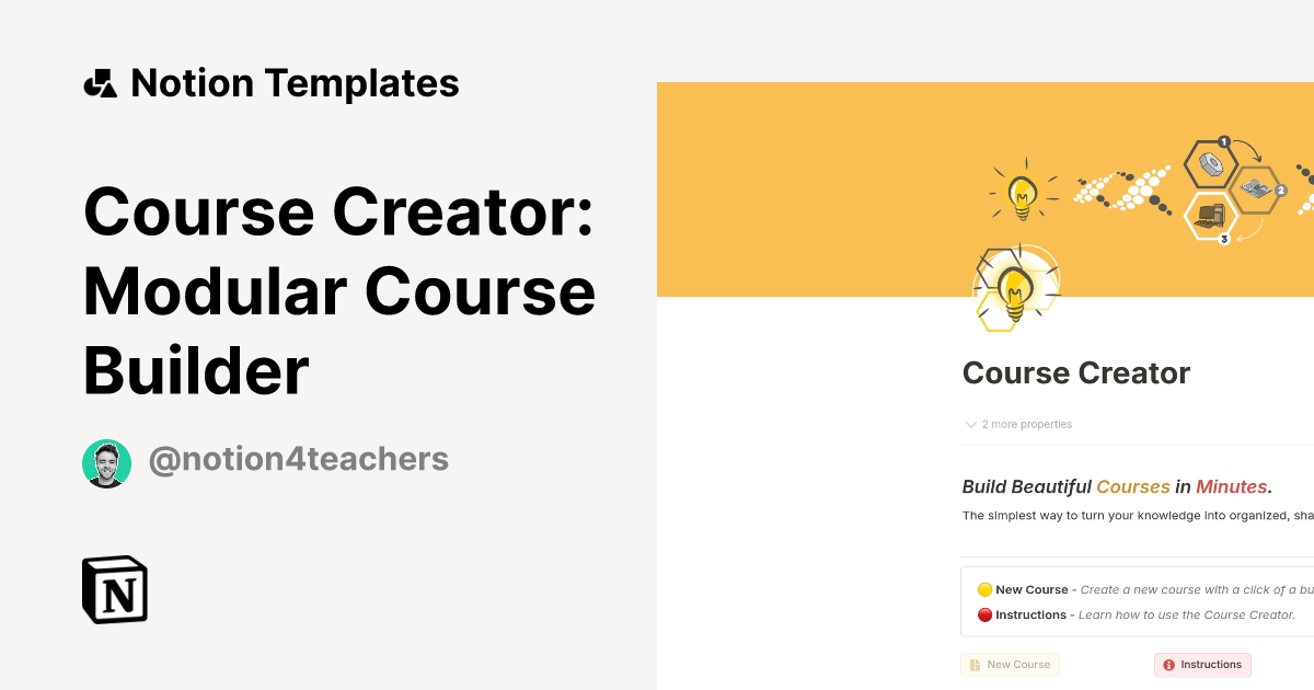 Course Creator Modular Course Builder Template By Milo