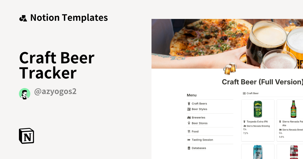 Craft Beer Tracker Template | Notion Marketplace