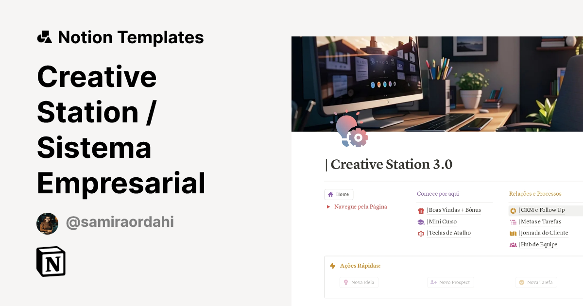 Creative Station / Sistema Empresarial Template | Notion Marketplace