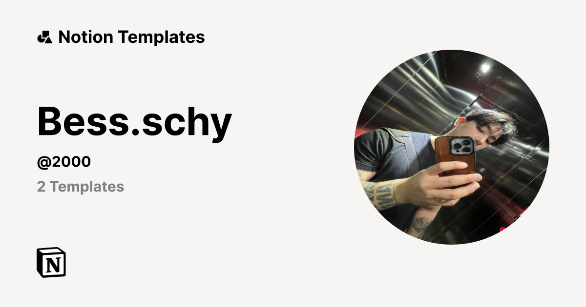Bess.schy | Template Creator | Notion Marketplace