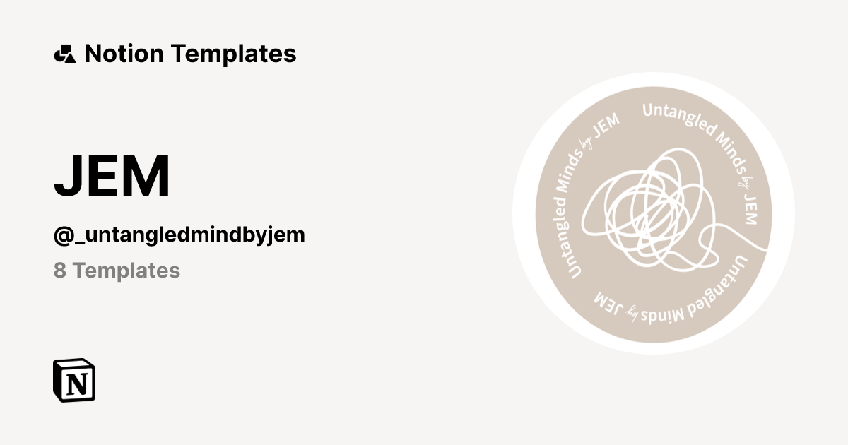JEM | Template Creator | Notion Marketplace