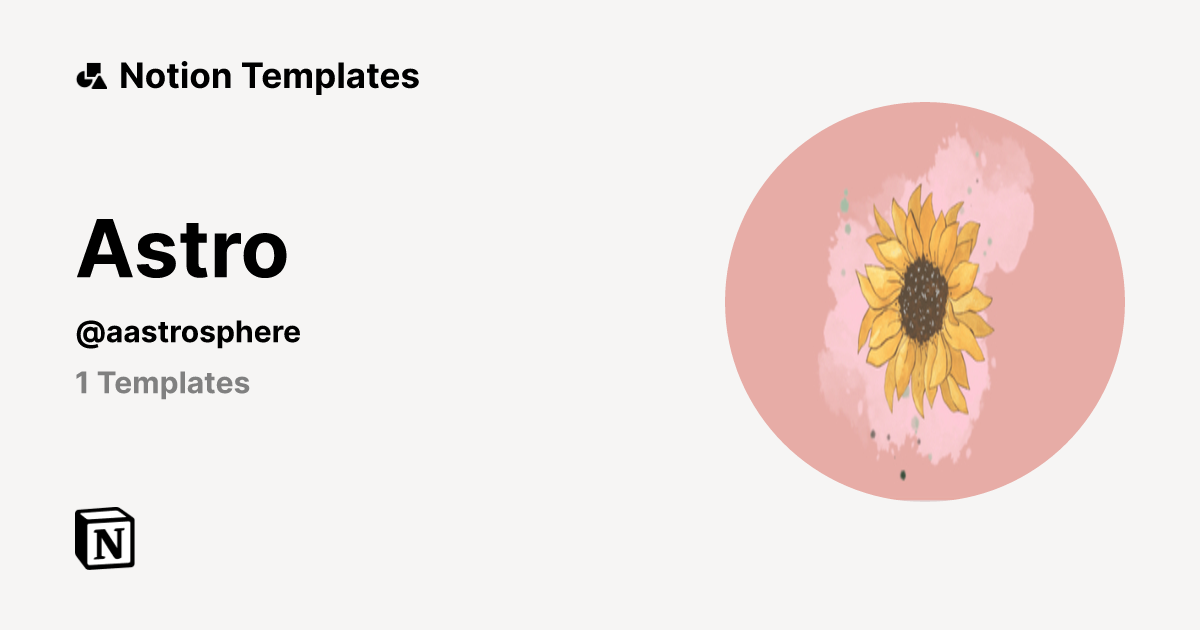 Astro | Template Creator | Notion Marketplace