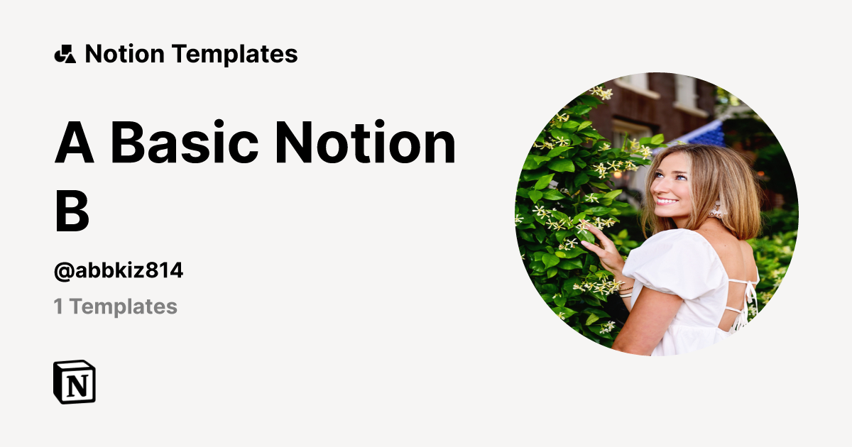 A Basic Notion B | Template Creator | Notion Marketplace
