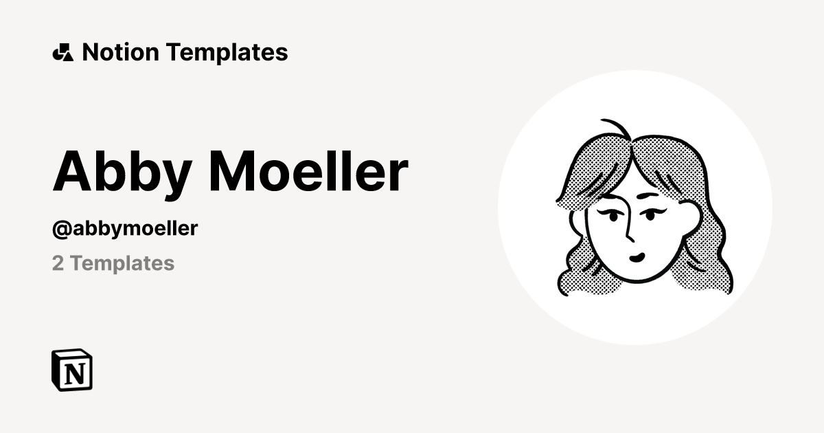 Abby Moeller | Template Creator | Notion Marketplace