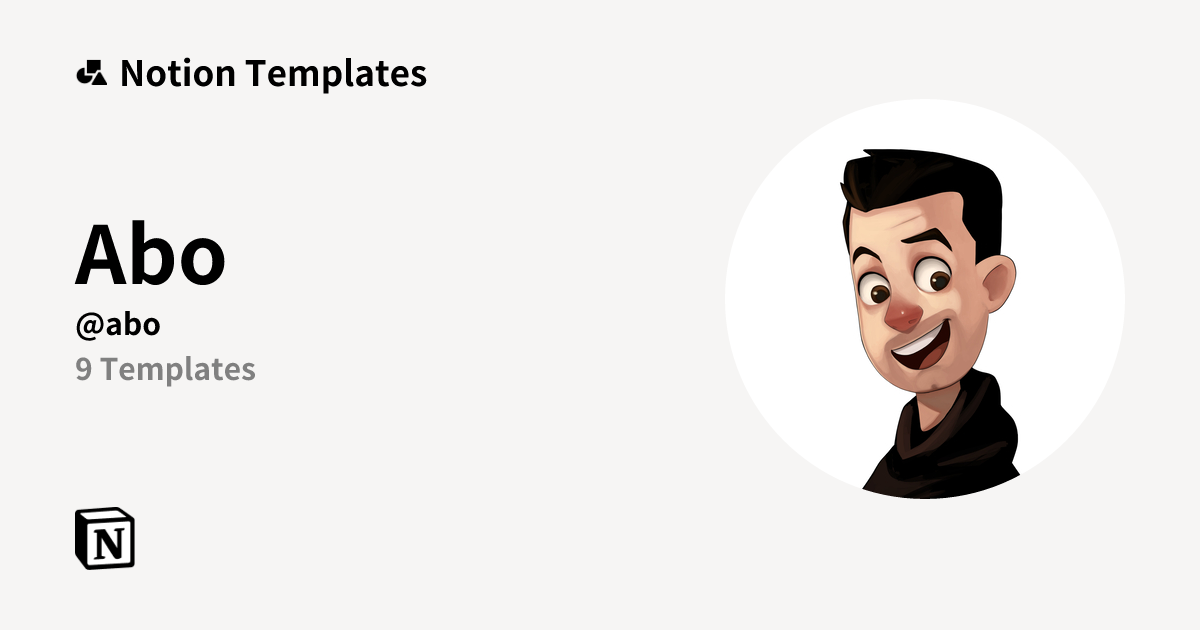 Abo | Template Creator | Notion Marketplace