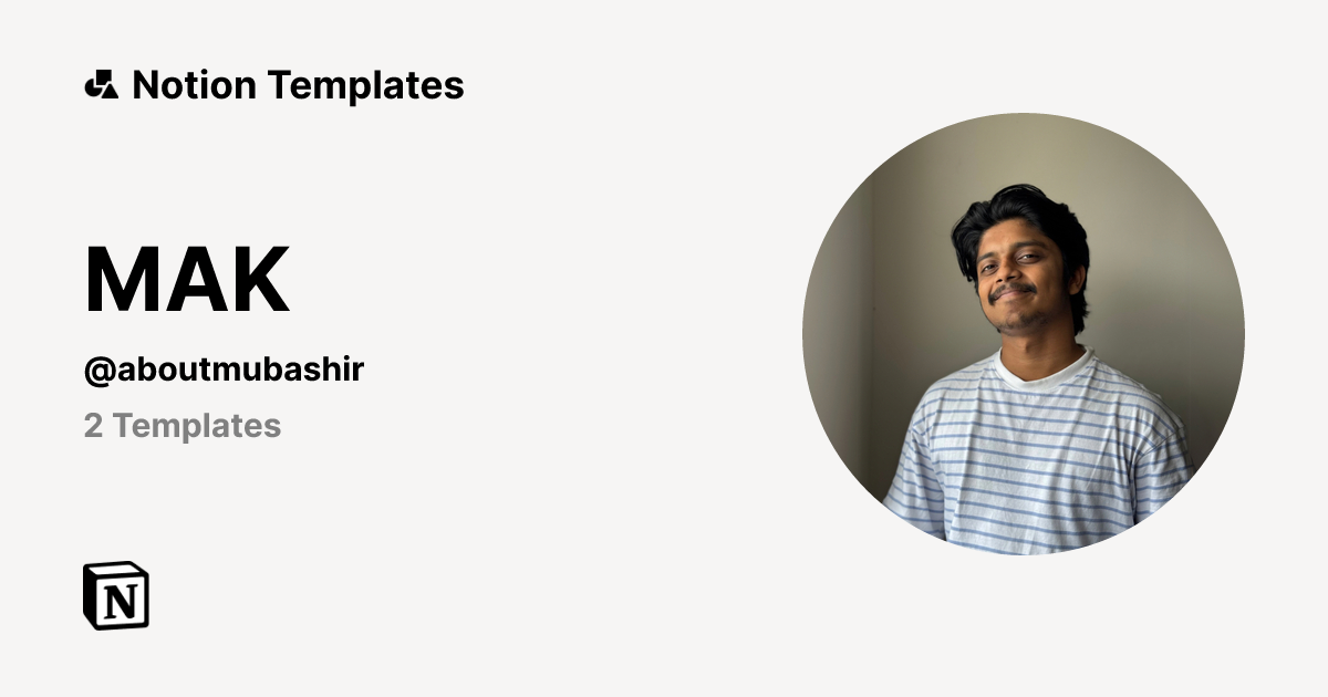 MAK | Template Creator | Notion Marketplace