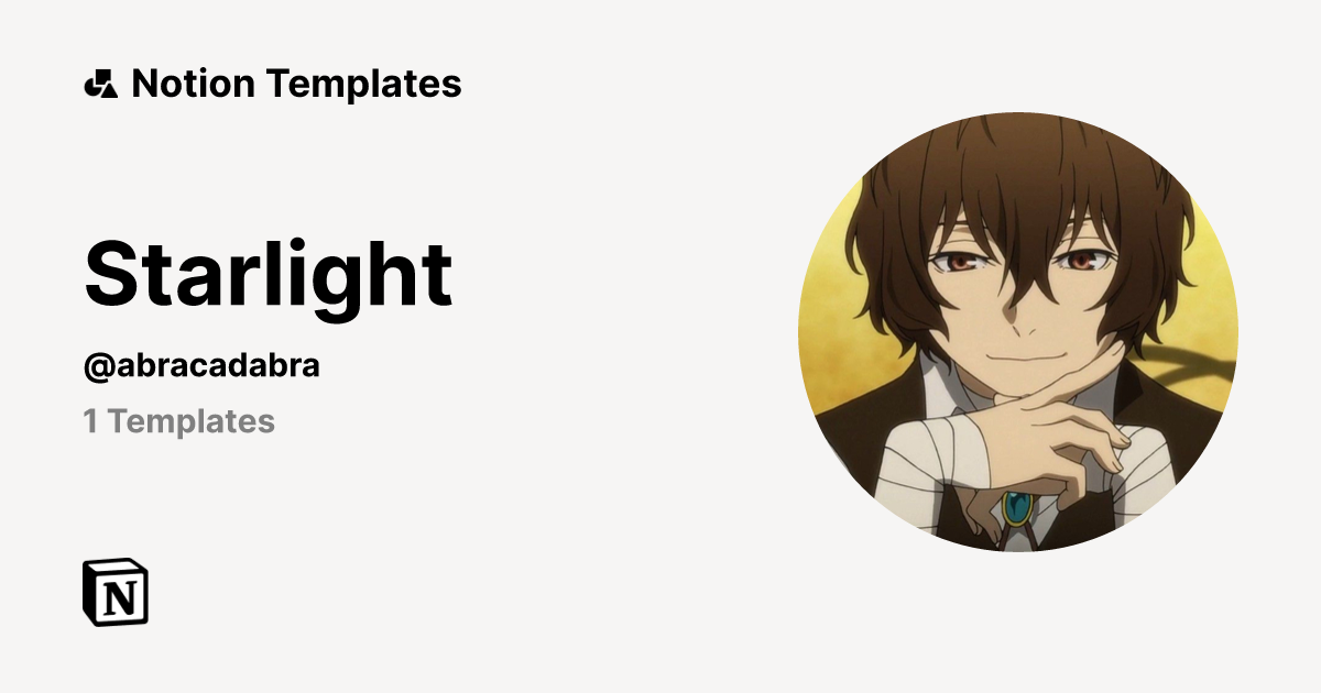 Starlight | Template Creator | Notion Marketplace