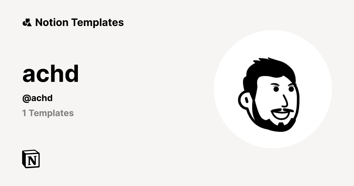 achd | Template Creator | Notion Marketplace
