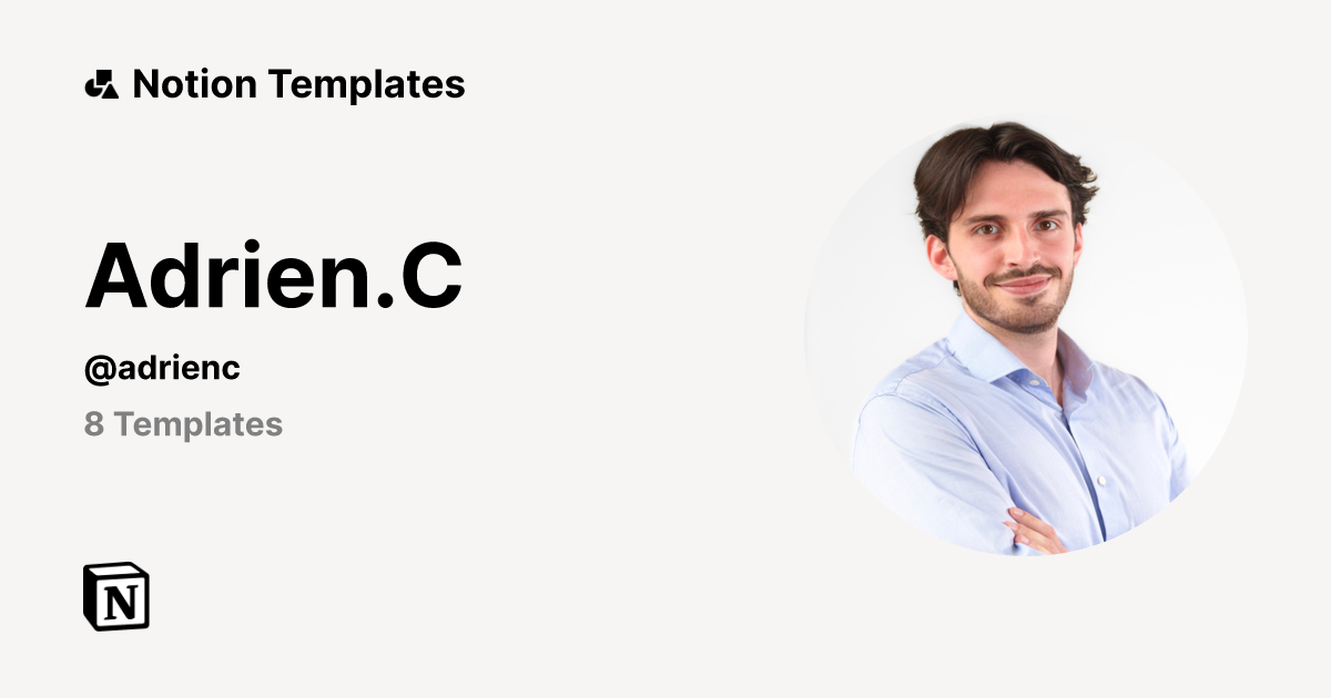 Adrien.C | Template Creator | Notion Marketplace