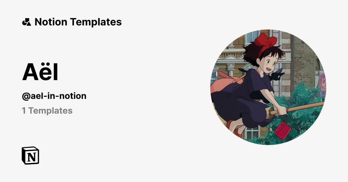 Aël | Template Creator | Notion Marketplace