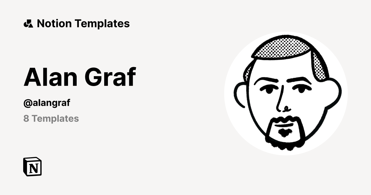 Alan Graf | Template Creator | Notion Marketplace