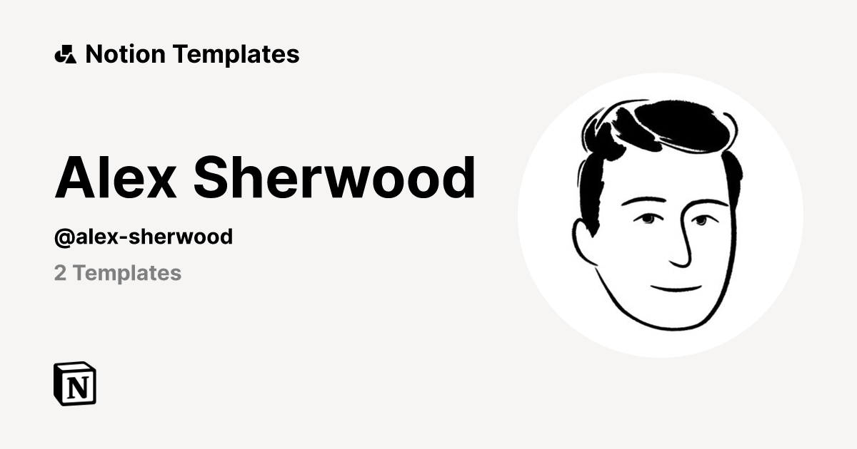 Alex Sherwood | Template Creator | Notion Marketplace Alex Sherwood | Template Creator | Notion Marketplace