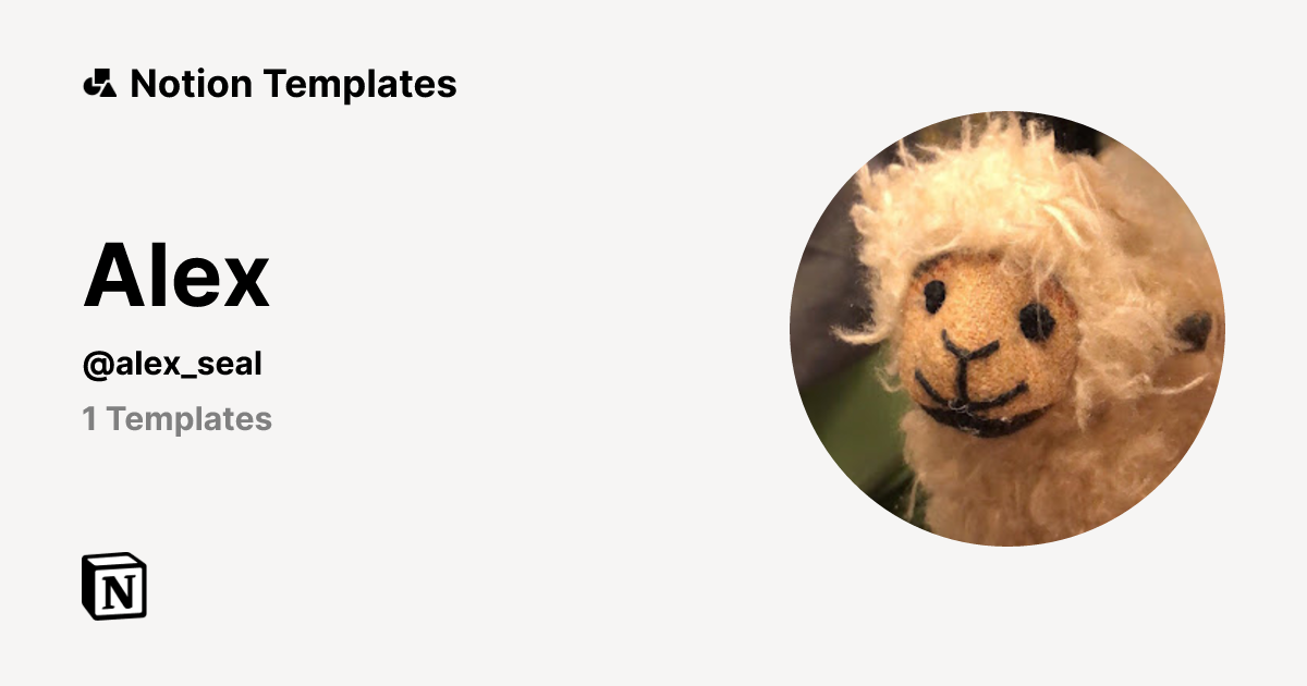 Alex | Template Creator | Notion Marketplace