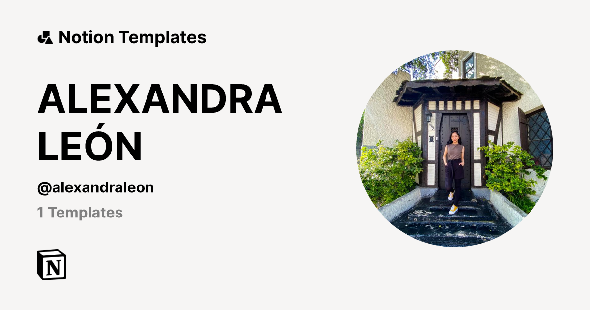 ALEXANDRA LEÓN | Template Creator | Notion Marketplace