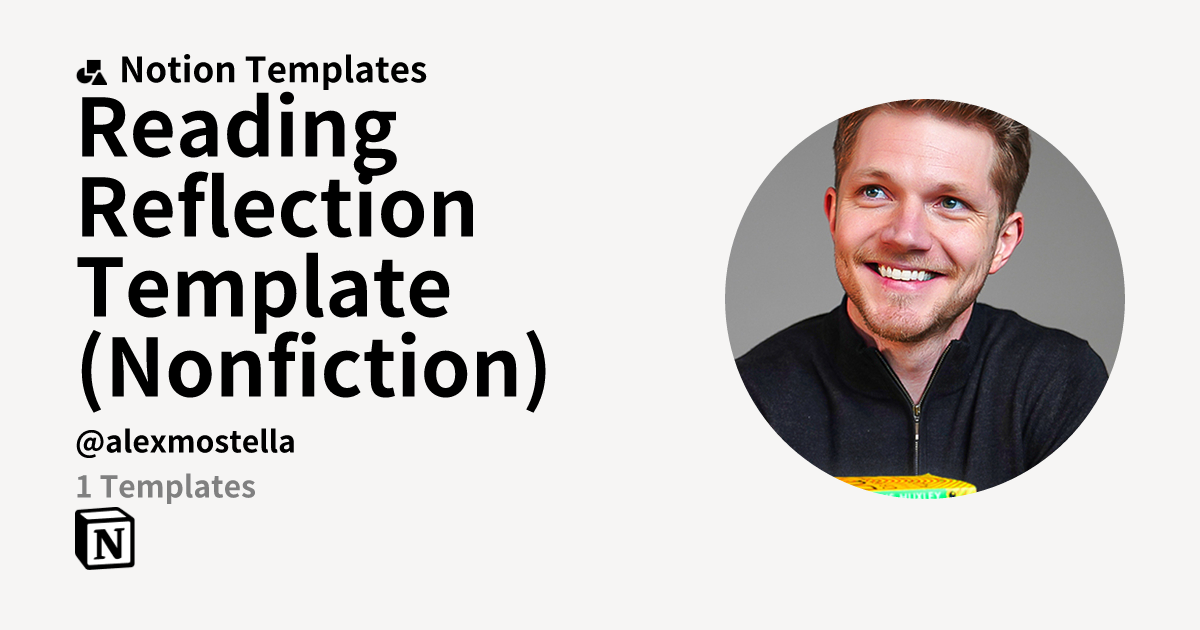Reading Reflection Template (Nonfiction) | Template Creator | Notion ...