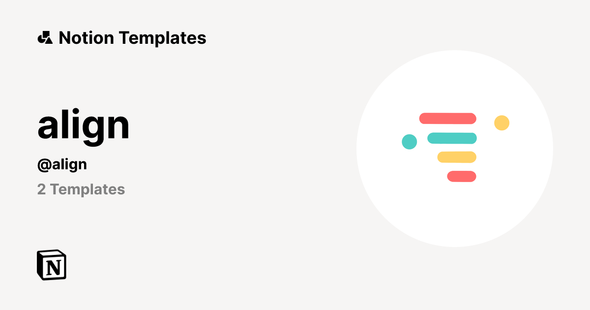align | Template Creator | Notion Marketplace