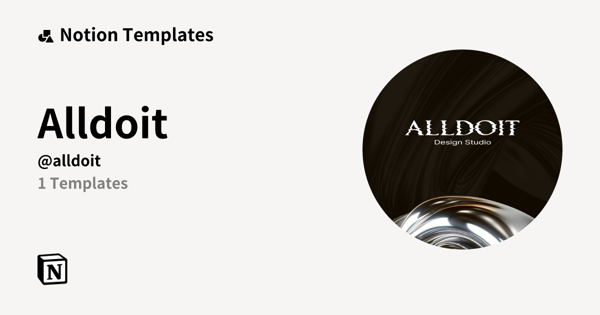 Alldoit | Template Creator | Notion Marketplace