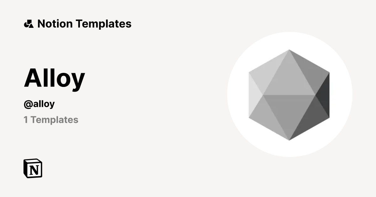 Alloy | Template Creator | Notion Marketplace
