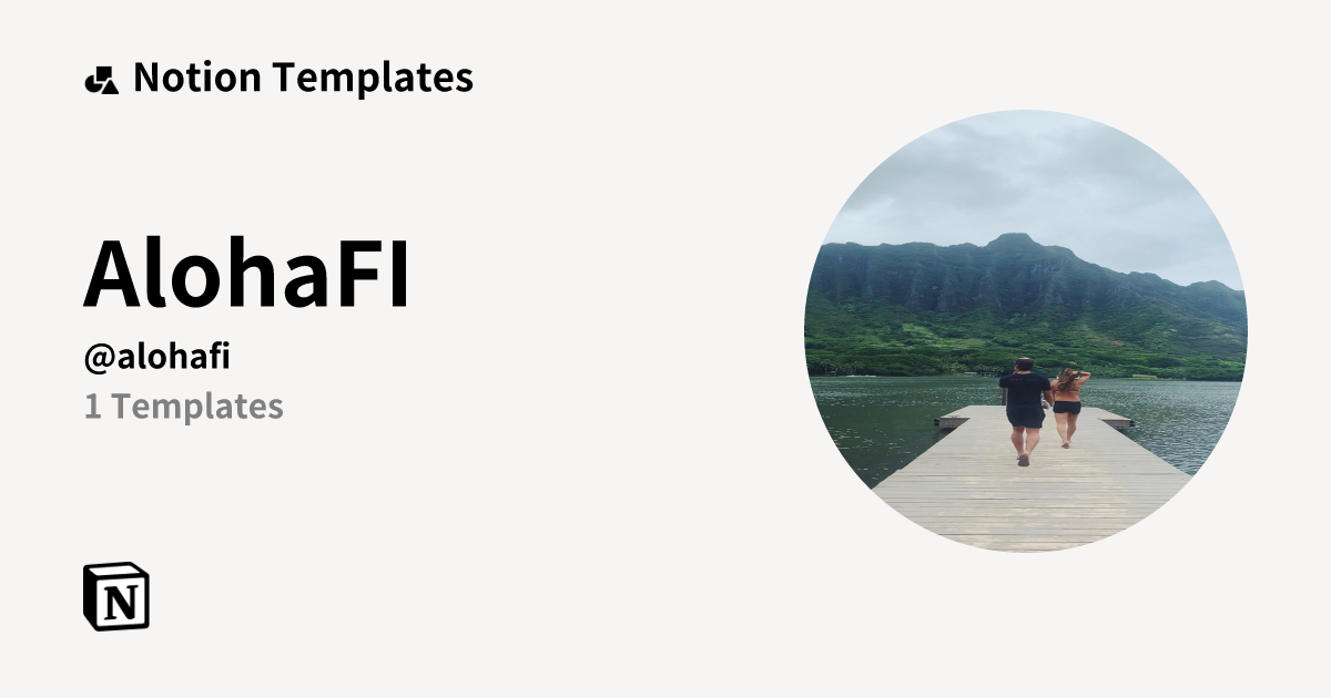 AlohaFI | Template Creator | Notion Marketplace