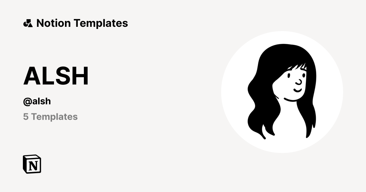ALSH | Template Creator | Notion Marketplace