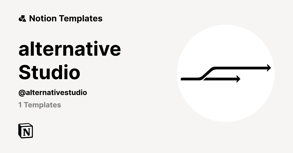 alternative Studio | Template Creator | Notion Marketplace