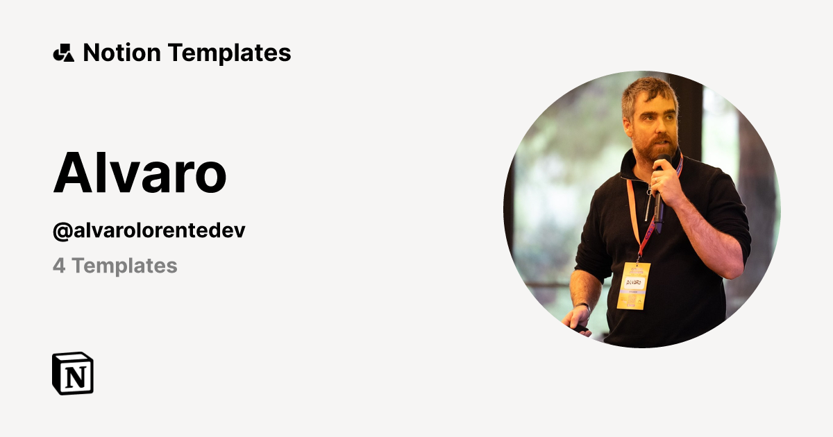 Alvaro | Template Creator | Notion Marketplace