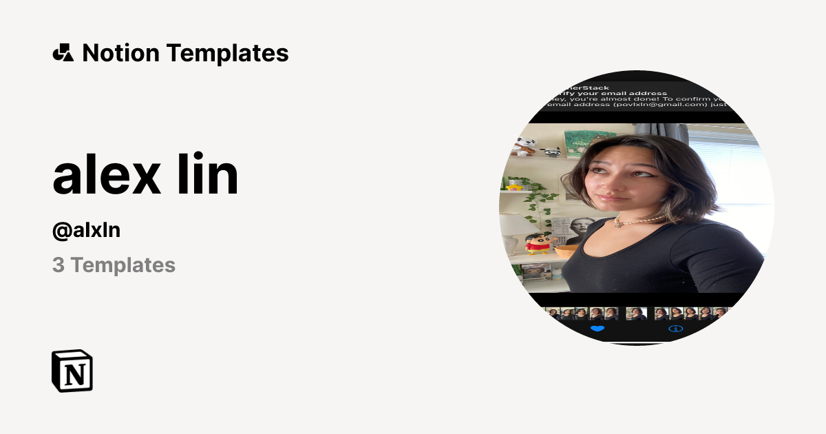 alex lin | Template Creator | Notion Marketplace