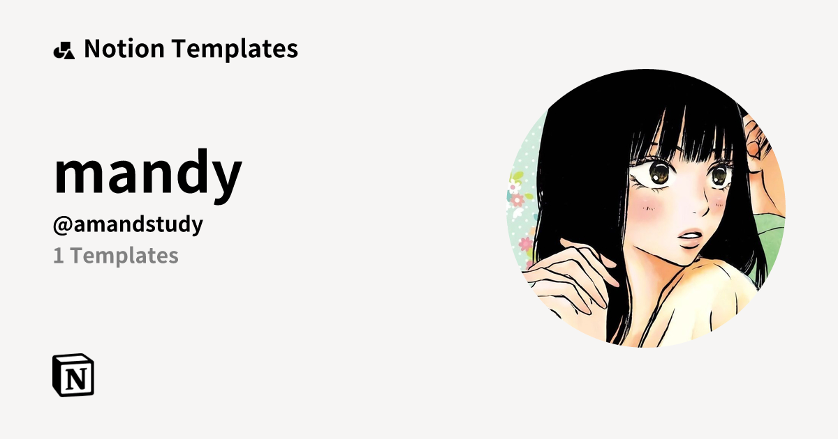 mandy | Template Creator | Notion Marketplace