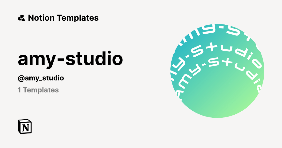amy-studio | Template Creator | Notion Marketplace