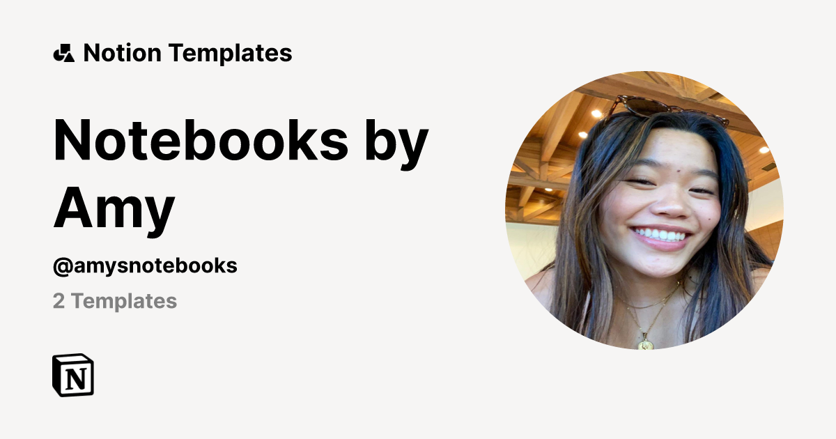 Notebooks by Amy | Template Creator | Notion Marketplace