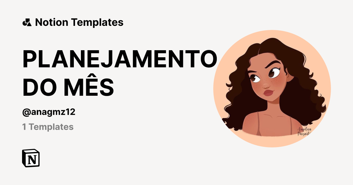 PLANEJAMENTO DO MÊS | Template Creator | Notion Marketplace