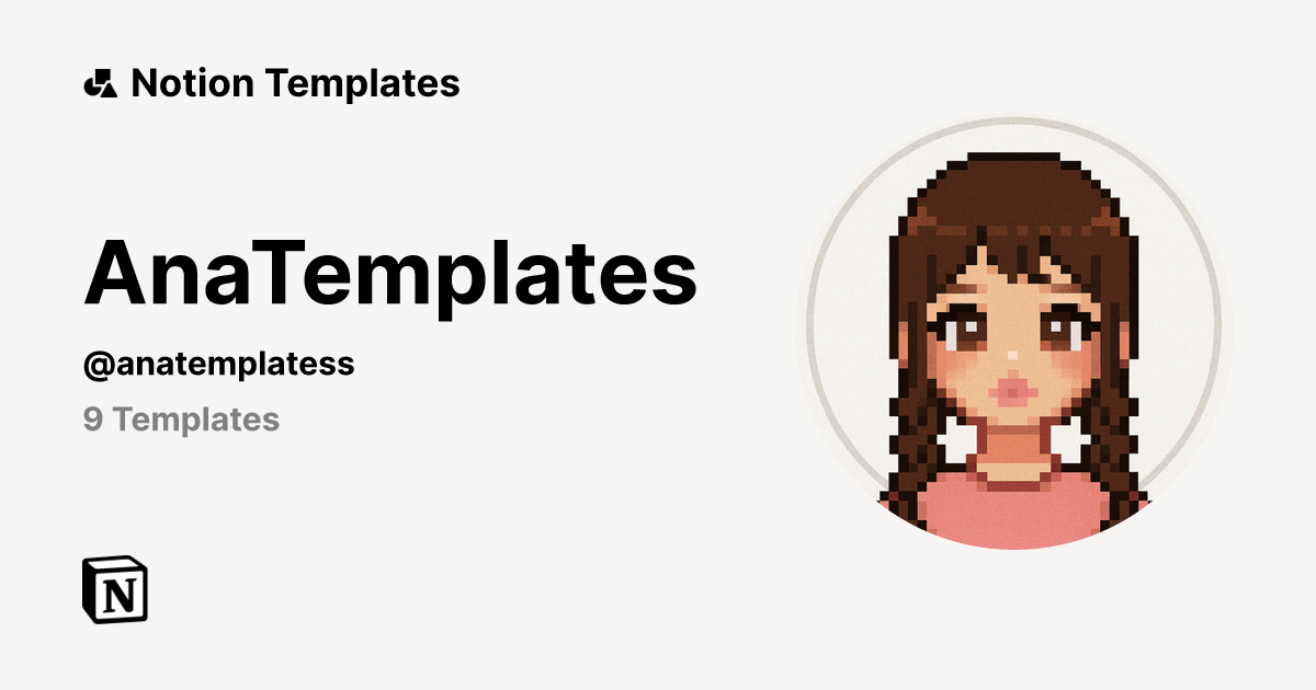 AnaTemplates | Template Creator | Notion Marketplace