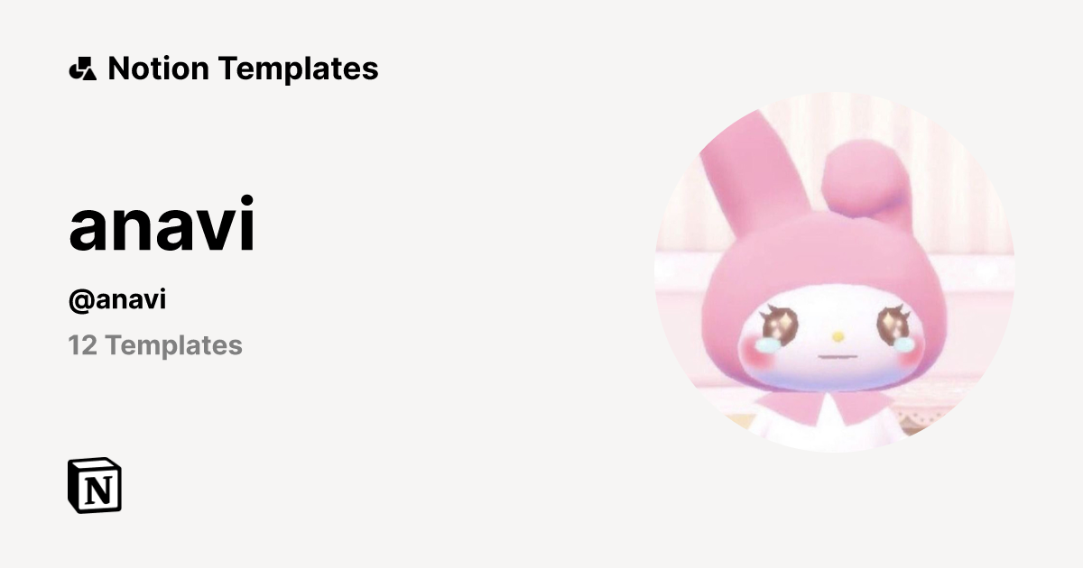 anavi | Template Creator | Notion Marketplace