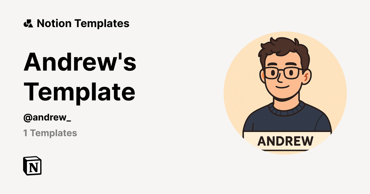 Andrew's Template | Template Creator | Notion Marketplace