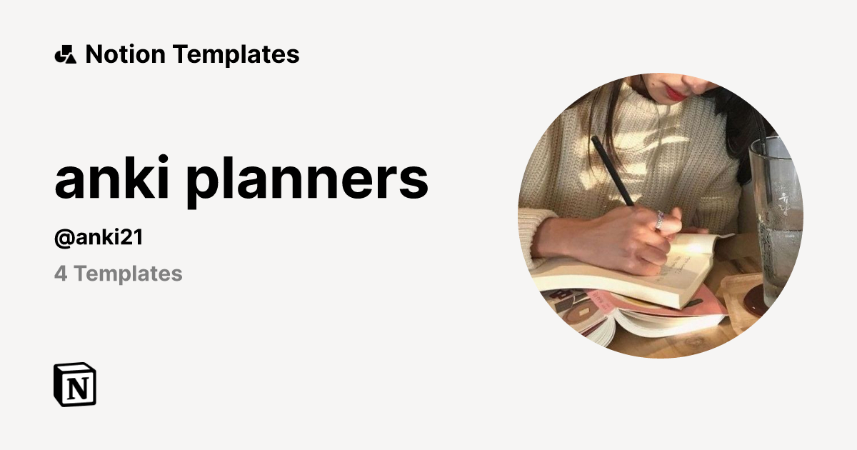 anki planners | Template Creator | Notion Marketplace