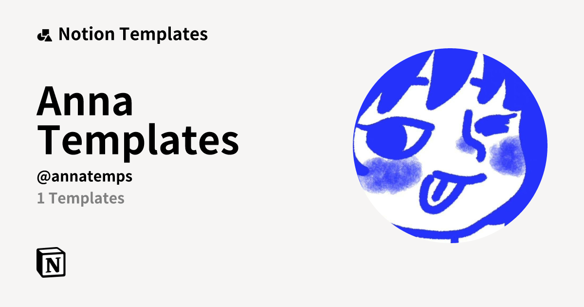 Anna Templates | Template Creator | Notion Marketplace
