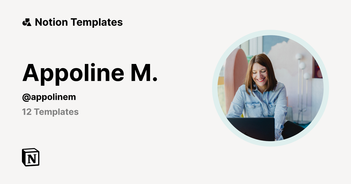 Appoline M. | Template Creator | Notion Marketplace
