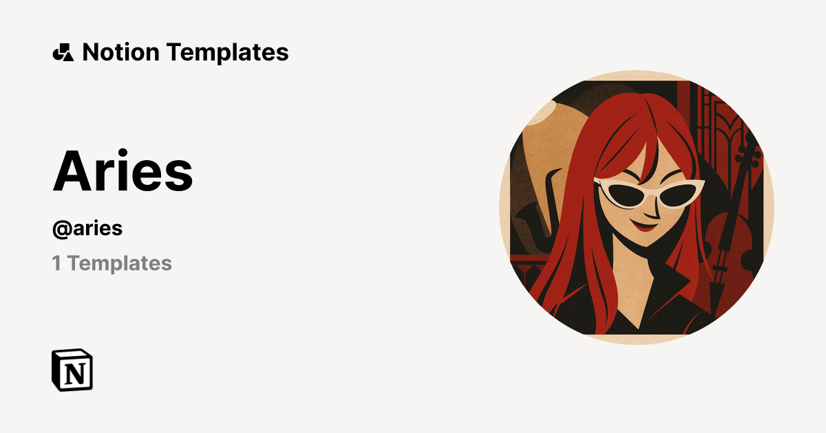 Aries | Template Creator | Notion Marketplace
