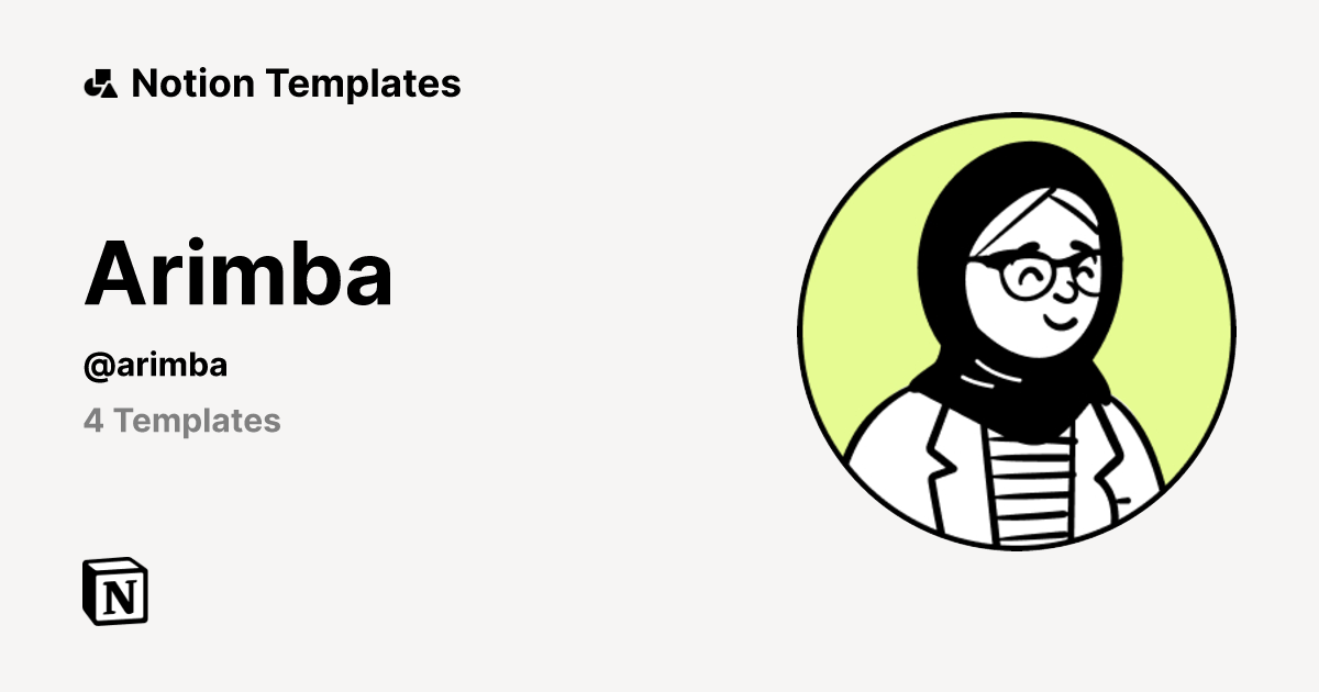 Arimba | Template Creator | Notion Marketplace