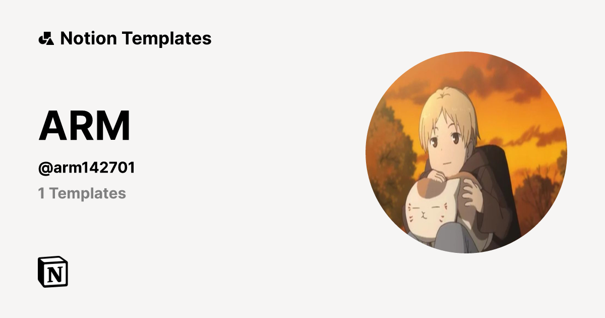 ARM | Template Creator | Notion Marketplace