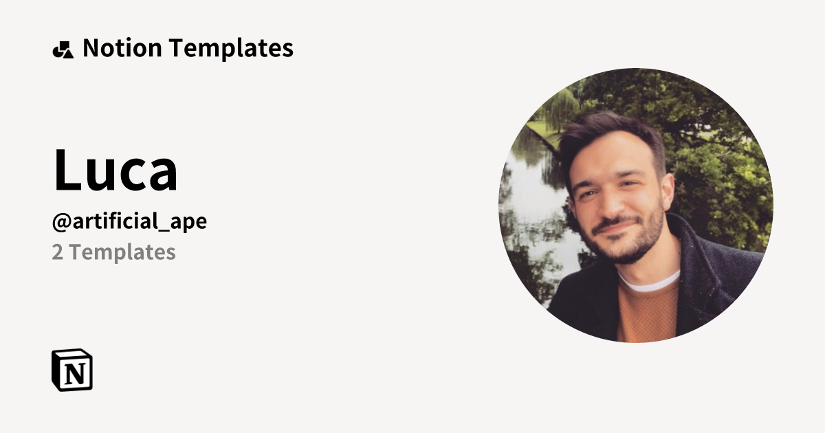 Luca | Template Creator | Notion Marketplace