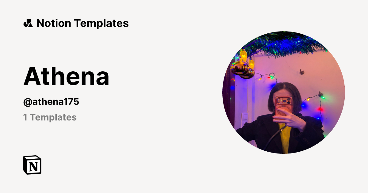 Athena | Template Creator | Notion Marketplace