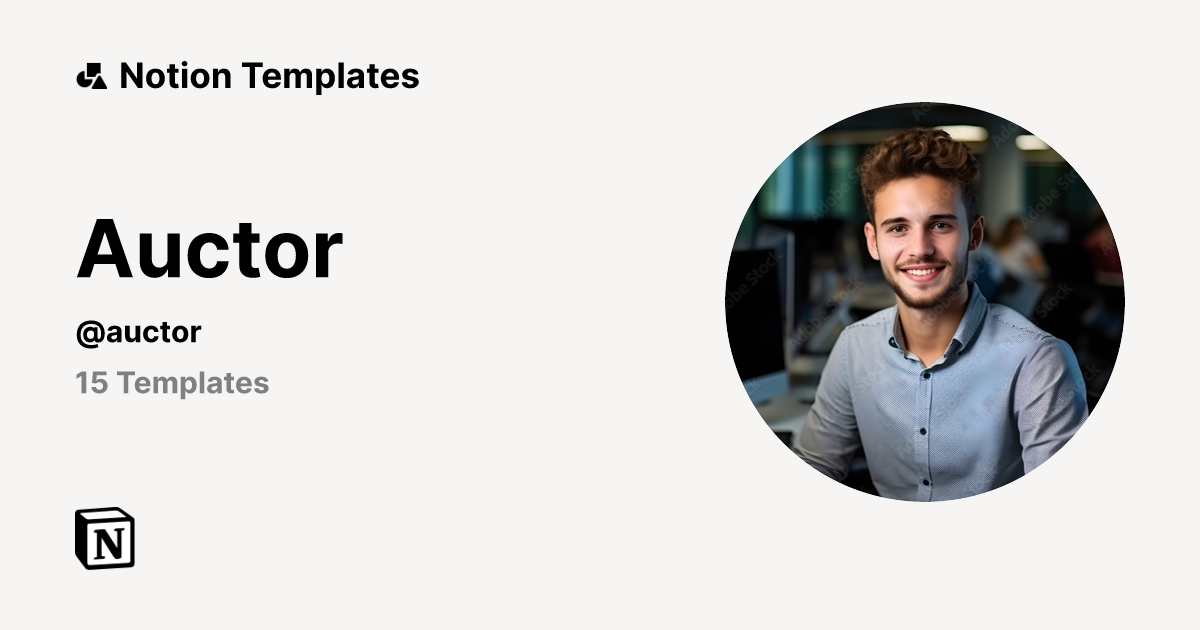 Auctor | Template Creator | Notion Marketplace