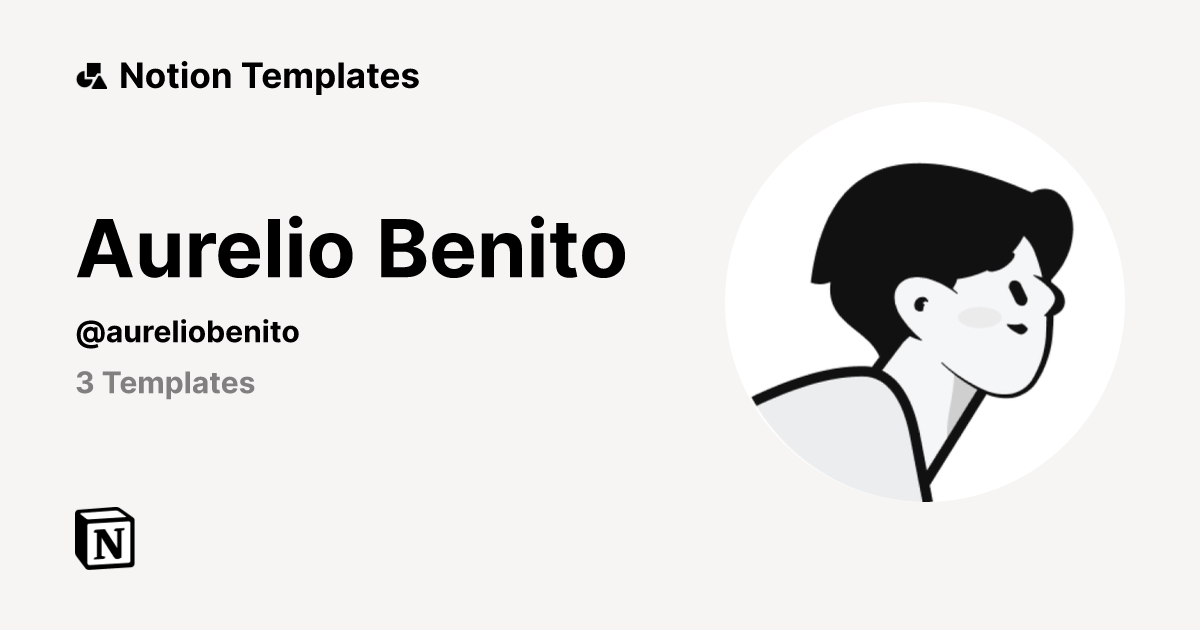 Aurelio Benito | Template Creator | Notion Marketplace
