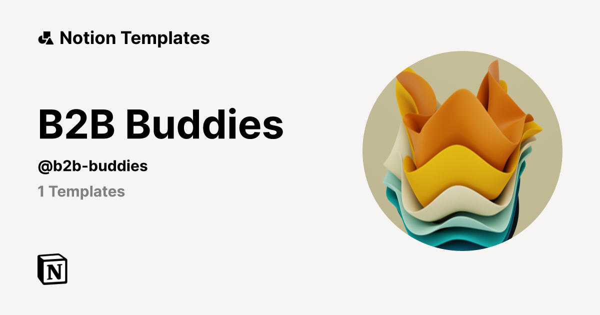 B2B Buddies | Template Creator | Notion Marketplace