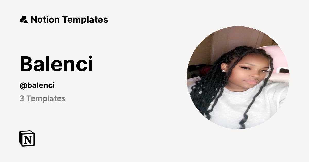 Balenci | Template Creator | Notion Marketplace