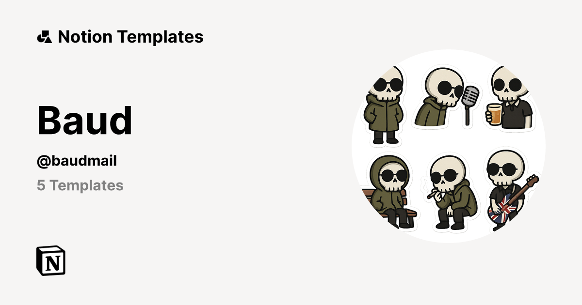 Baud | Template Creator | Notion Marketplace