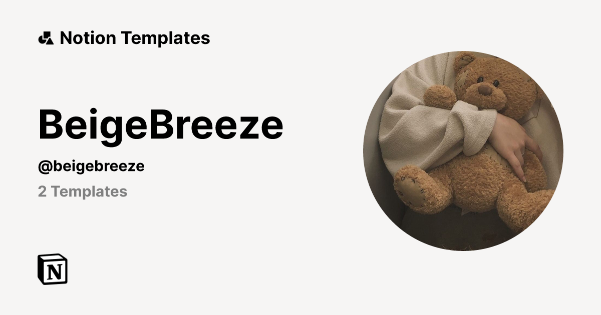 BeigeBreeze | Template Creator | Notion Marketplace