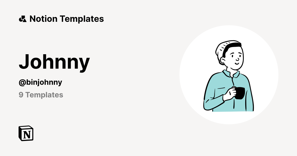 Johnny | Template Creator | Notion Marketplace