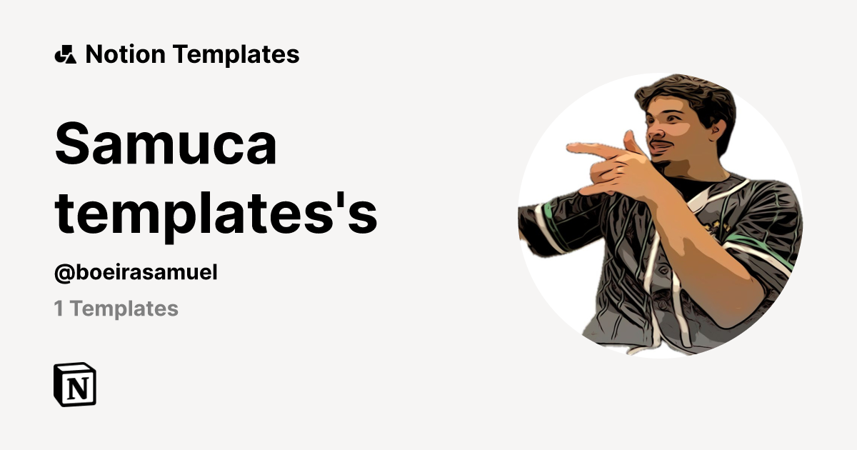 Samuca templates's | Template Creator | Notion Marketplace